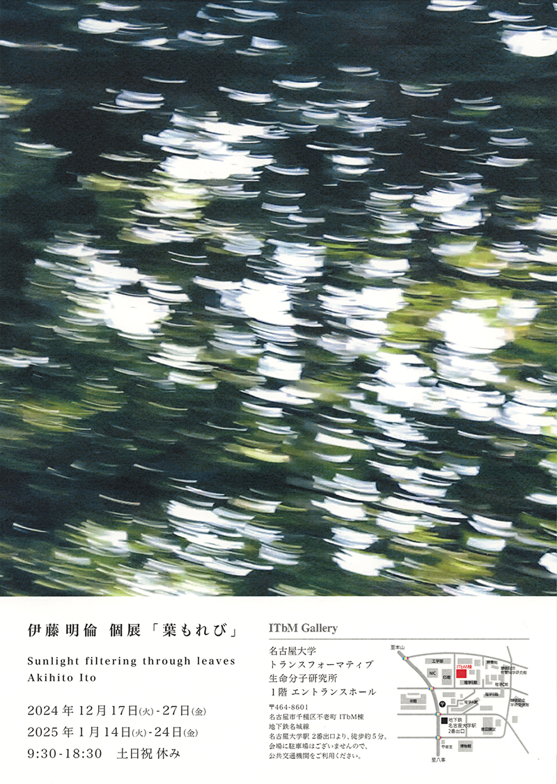 情報デザイン学科｜伊藤准教授の個展「葉もれび」が、名古屋大学 ITbM Galleryで開催されます。 – 静岡理工科大学｜情報学部（コンピュータシステム学科・情報デザイン学科）